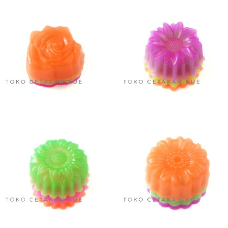 Jual Cetakan Agar Puding Plastik Motif Bunga 12 Pcs - Cetakan Mawar ...