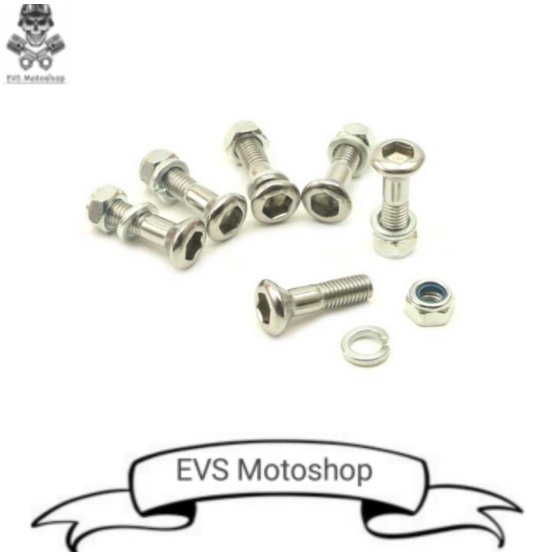 Jual Baut Gear Stainless Cocok untuk Gear motor kaki kaki isi 6 pcs ...