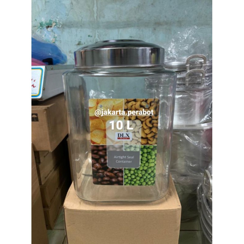 Jual DLX Glass - Toples Kaca / Toples Kerupuk / Toples Asinan Segi 10 ...