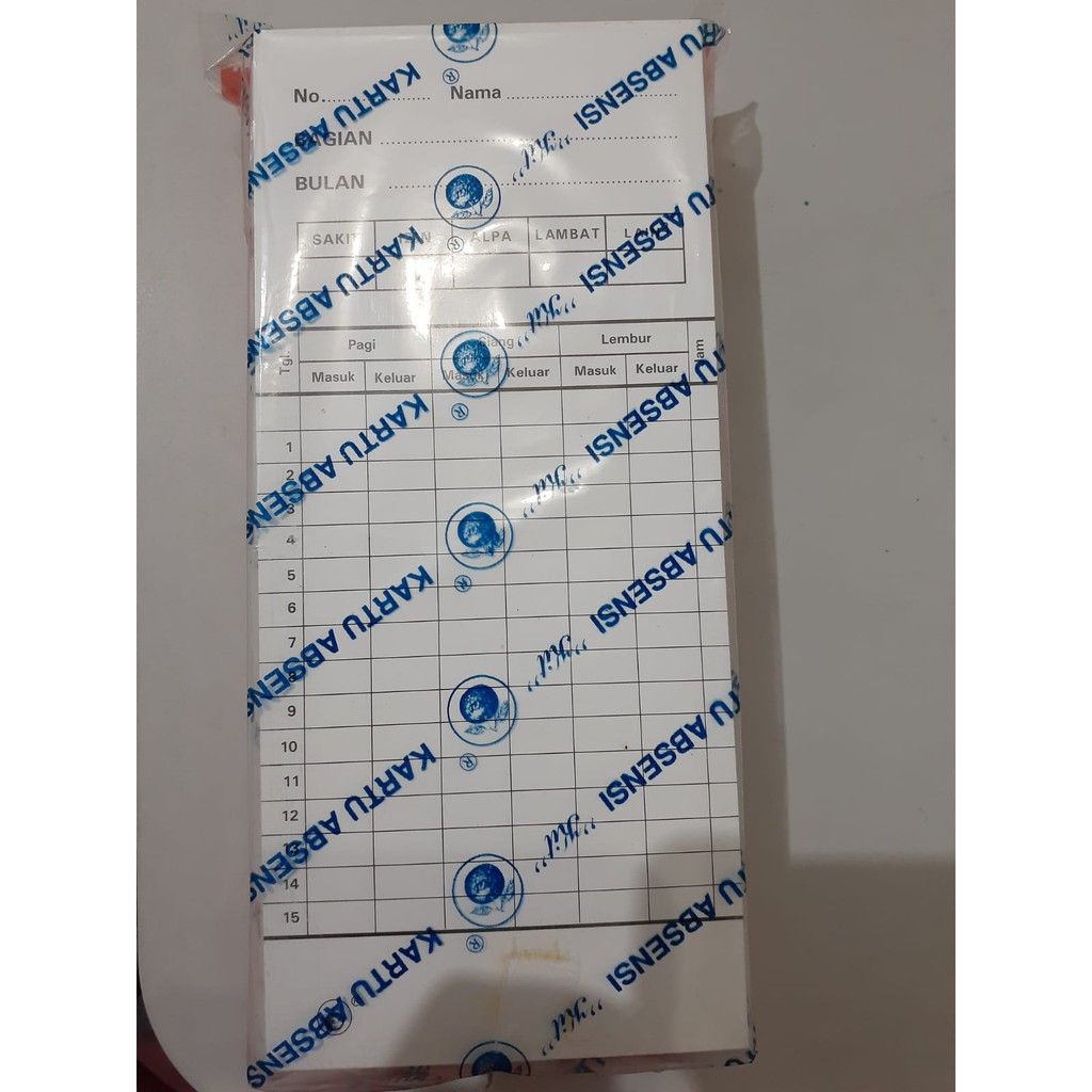 Jual RB Kartu absen Jeruk (1 pak) | Shopee Indonesia