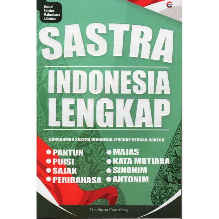 Jual Buku Sastra Indonesia Lengkap Tim Sastra Cemerlang | Shopee Indonesia