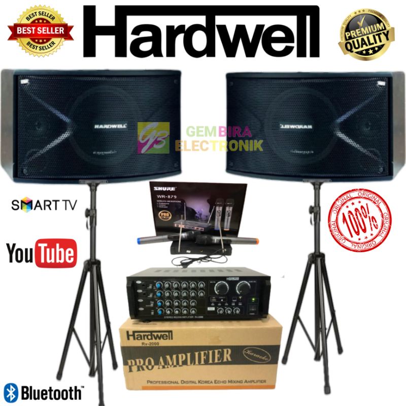 Jual Paket Speaker Karaoke Hardwell 10 inch dan ampli Bluetooth ...