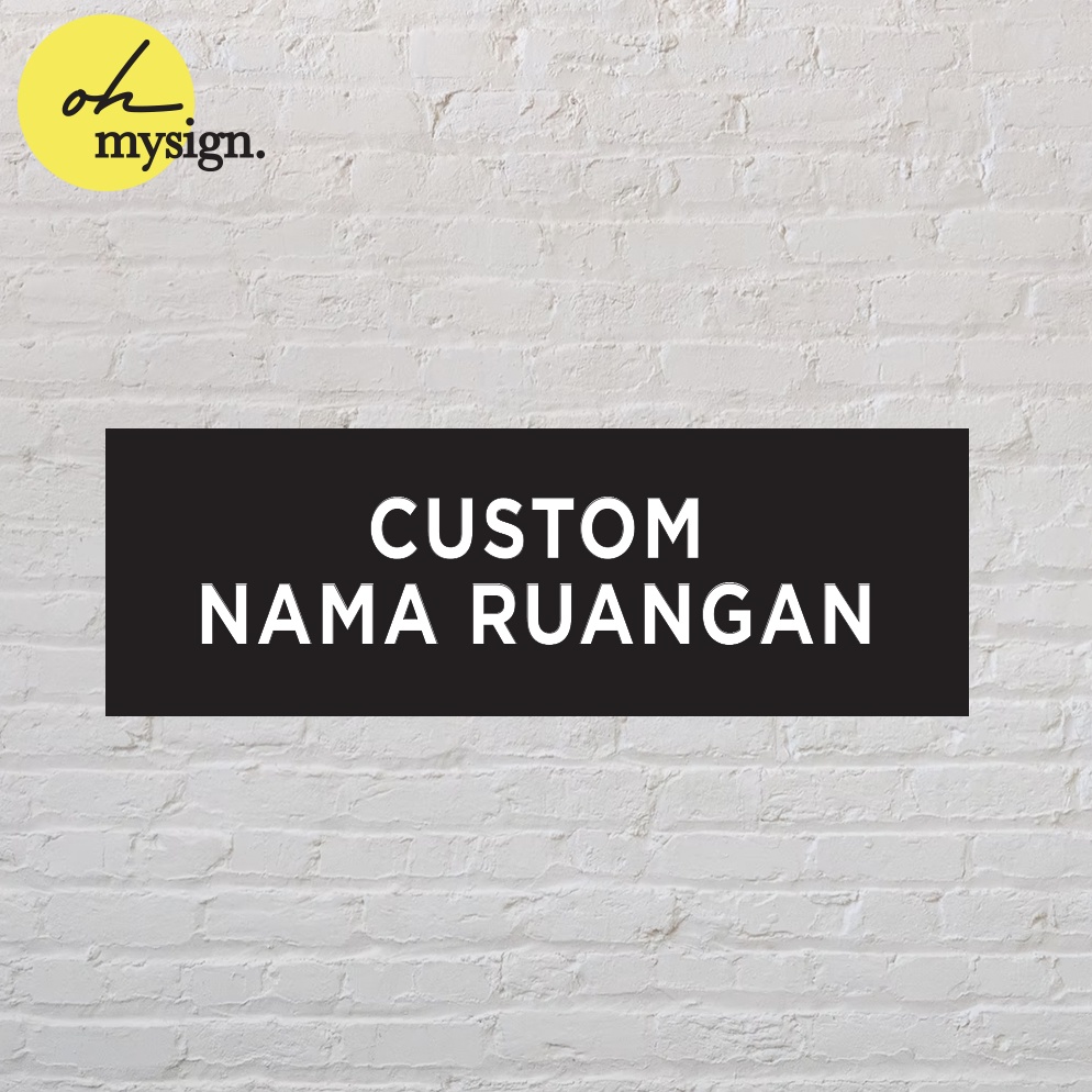 Jual Custom Sign Board Nama Ruangan Akrilik Print Papan Nama Ruang ...