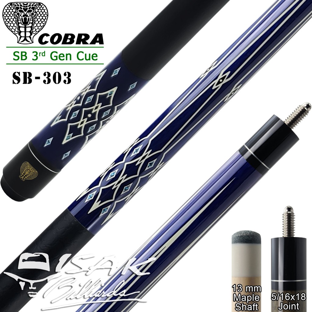 Jual Cobra SB-303 Pool Cue - 13 mm Maple Billiard Stick Stik Biliar by Fury | Shopee Indonesia