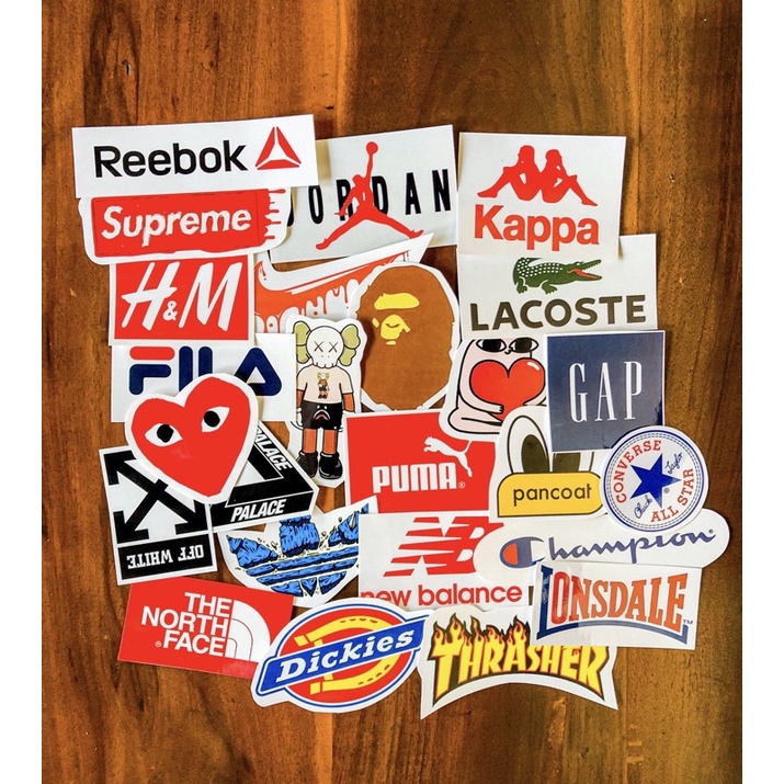 Jual stiker sticker pack branded hype beast skin laptop hp case helm ...