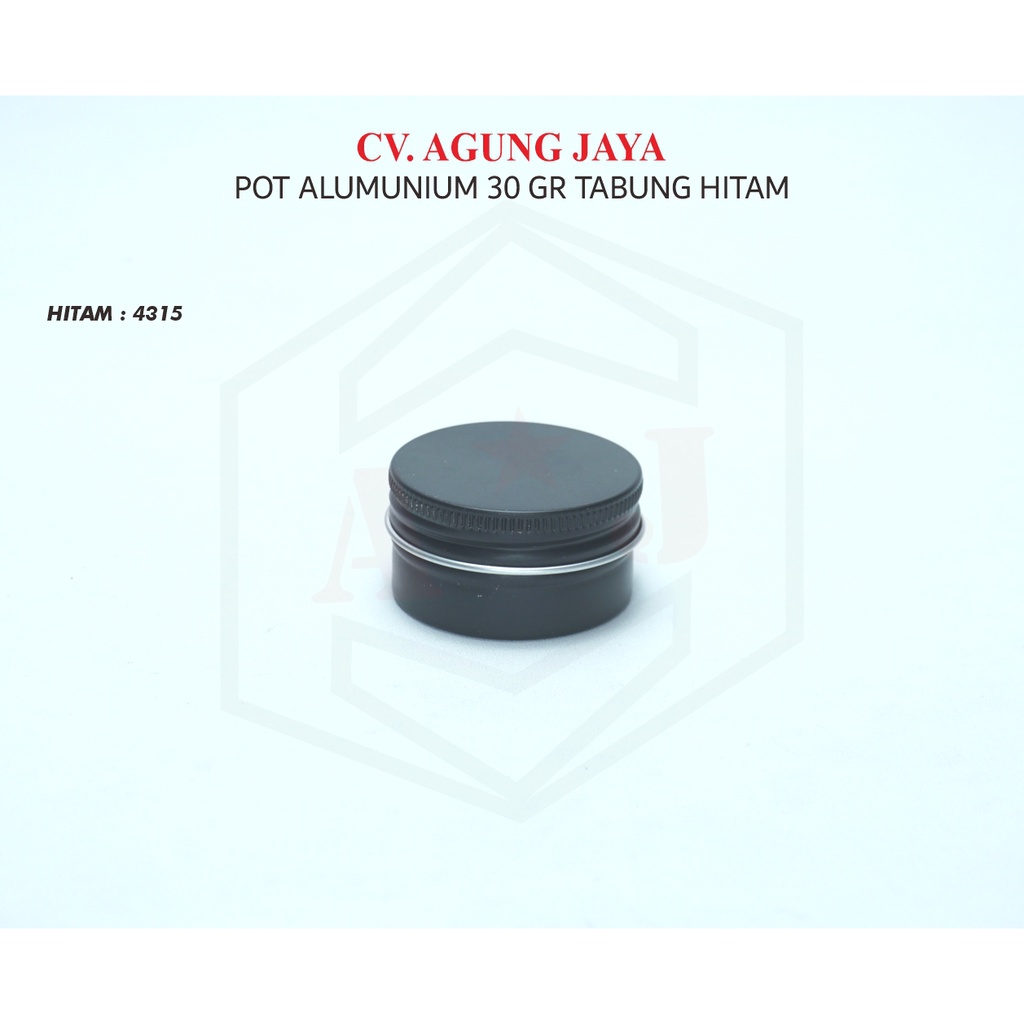 Jual Pot Alumunium 30 g Black/Pot Pomade/Pot Cream/Jar Alumuniu/ Wadah ...