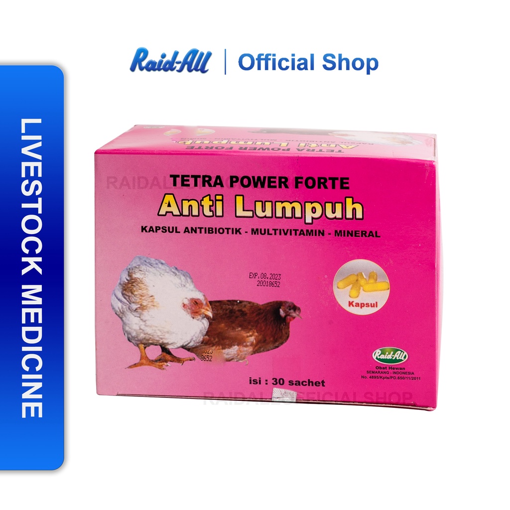 Jual RAID ALL - Tetra Power Forte Anti Lumpuh Ayam 10 Kapsul | Shopee ...