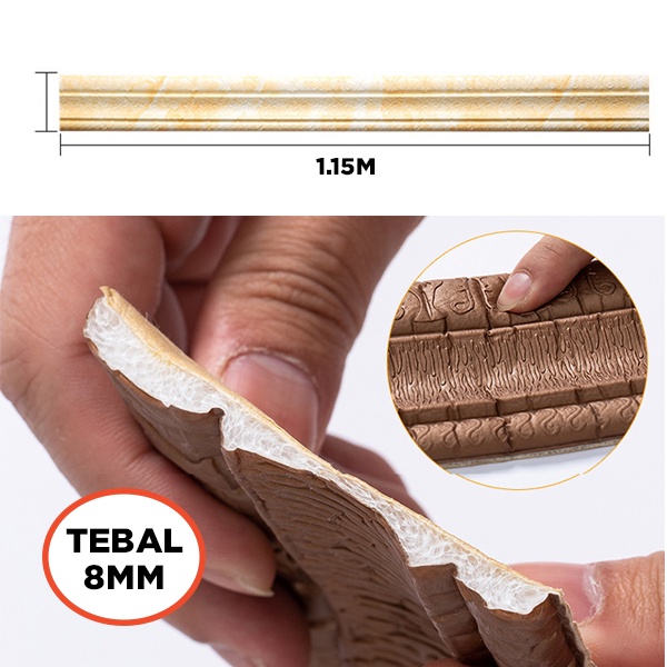 Jual Wall Border List 3D Foam /Wallpaper Dinding List Stiker1.15m-3m ...