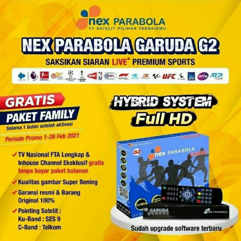 Jual RECEIVER NEX PARABOLA GARUDA G2 KOTAK BIRU | Shopee Indonesia