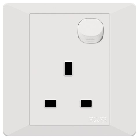 Jual BOSS B2015 13A 250V BS switched socket outlet w/ safety shutter ...