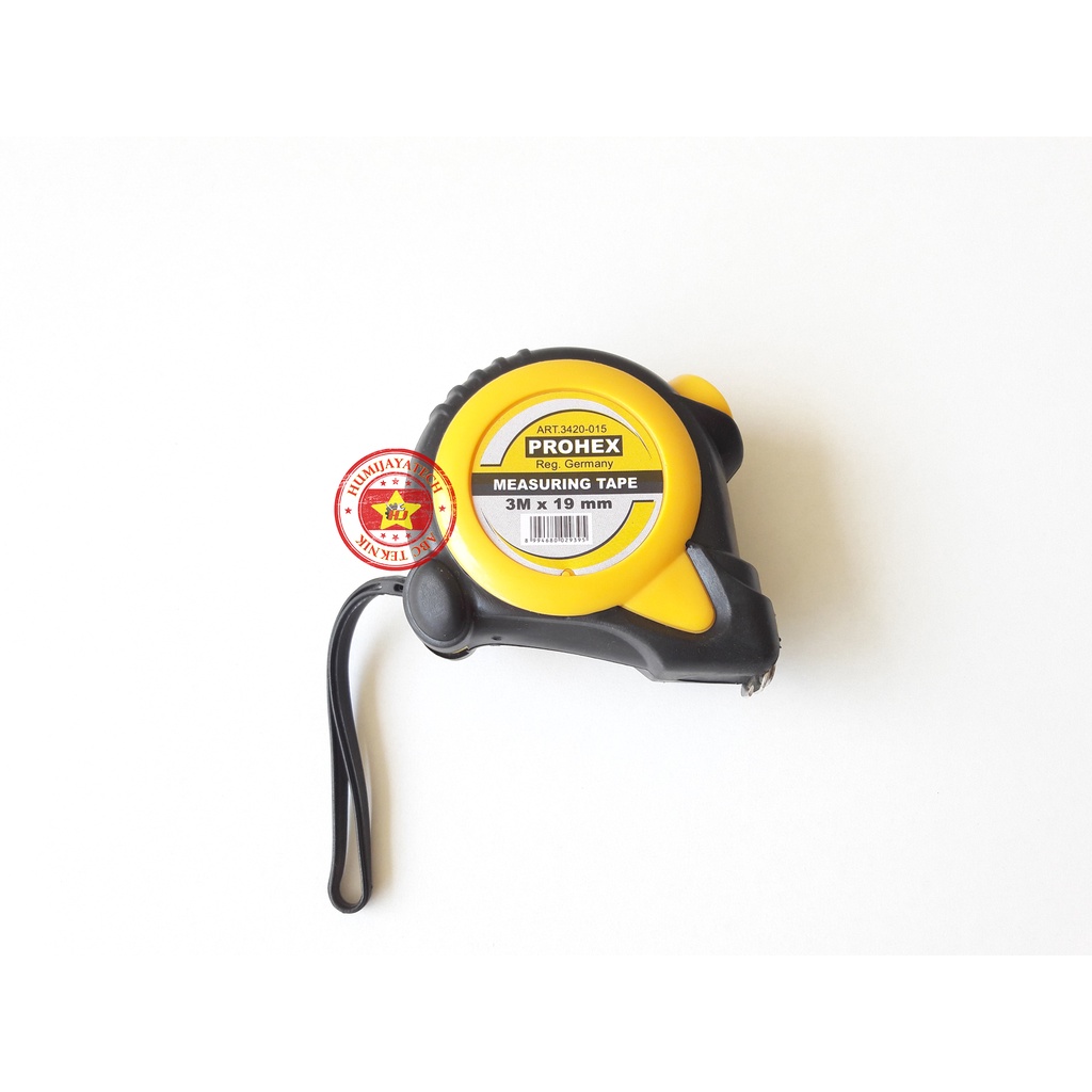 Jual Meteran Bodi Karet Hitam 3M Prohex / Meteran Prohex / Meteran 3 ...