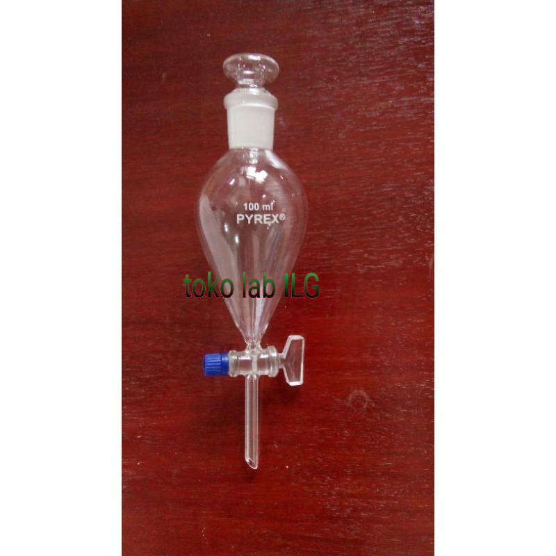Jual corong pisah pyrex volume 100ml-1000ml kran gelas | Shopee Indonesia