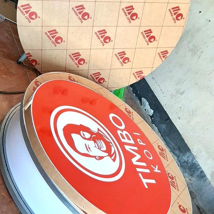 Jual NEON BOX SIGN LIGHT BULAT LINGKARAN 70CM KERANGKA BESI LEBIH KUAT ...