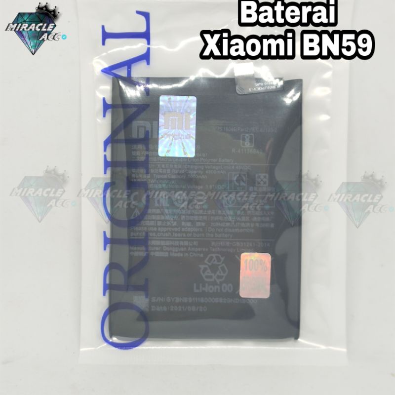 Jual Original 100% Baterai Xiaomi Redmi Note 10 BN59 battery batrai hp ...