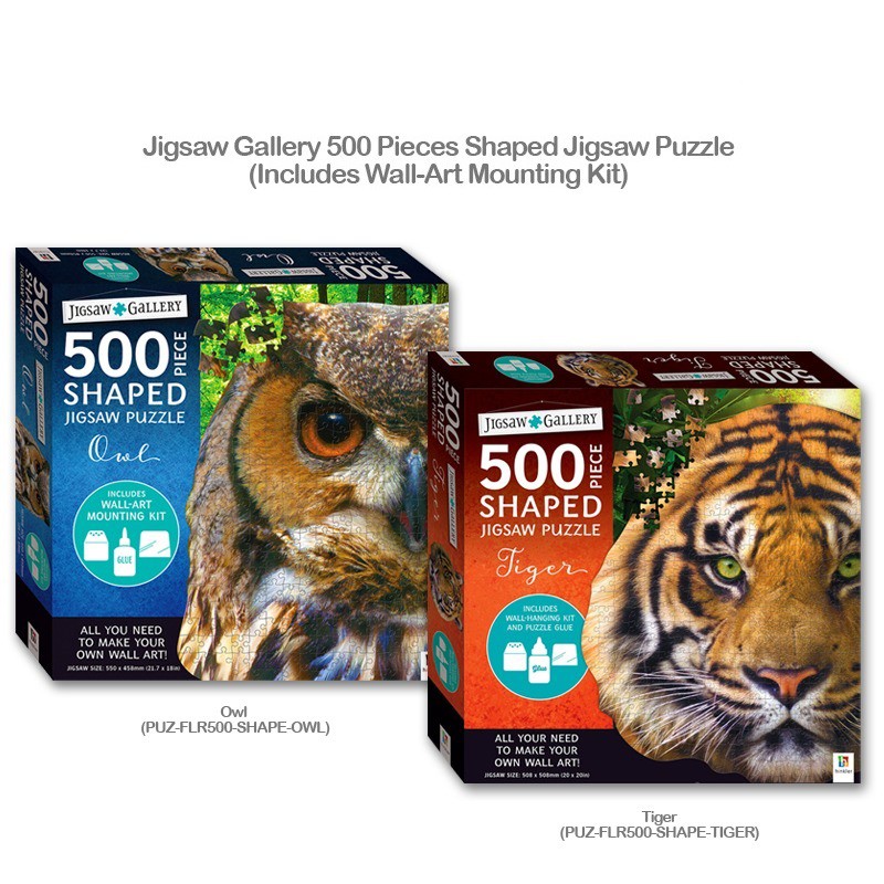 Jual Jigsaw Gallery 500 Pieces Shaped Jigsaw Puzzle (Includes Wall-Art ...