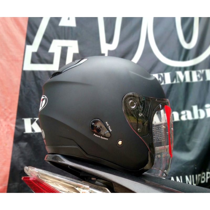 Jual HELM KYT KYOTO HITAM DOP/BLACK MATT | Shopee Indonesia