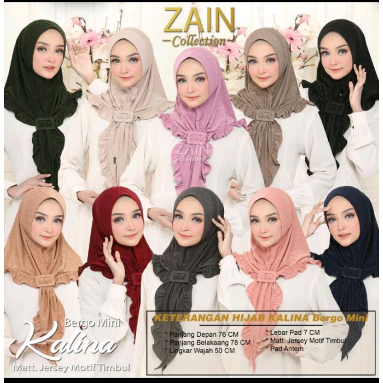 Jual KALINA | HIJAB CUBIT GESPER ORI BY ZAIN COLLECTION | Shopee Indonesia