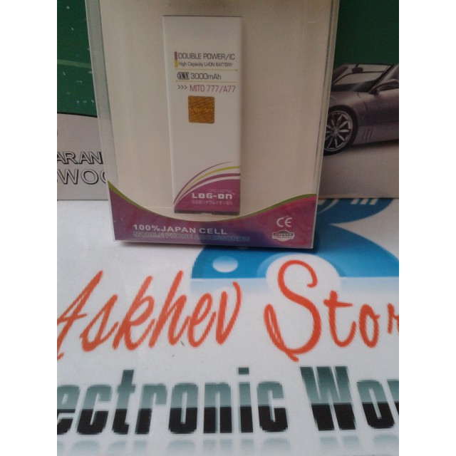 Jual Baterai Double Power Log on MITO 777 A77 A-77 Batre Batere Battery ...