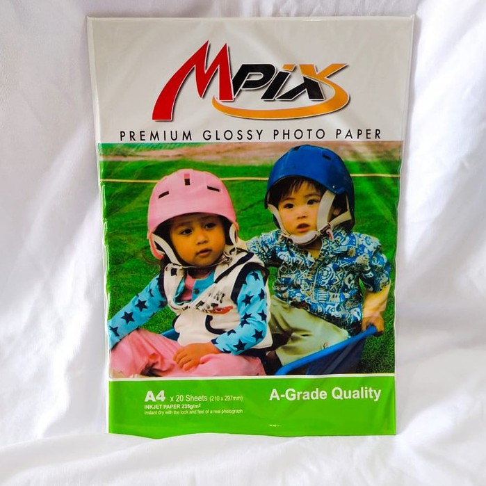 Jual Photo Paper MPIX 235 gsm Glossy ukuran A4 / Kertas Foto | Shopee ...