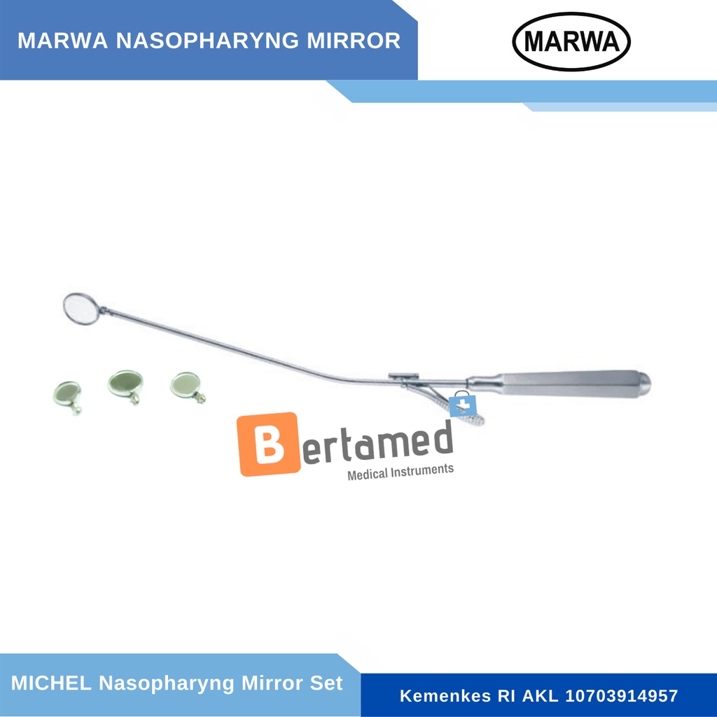 Jual Michel Nasofaring Nasoparing Mirror Set of 4 / Kaca Nasofaring ...