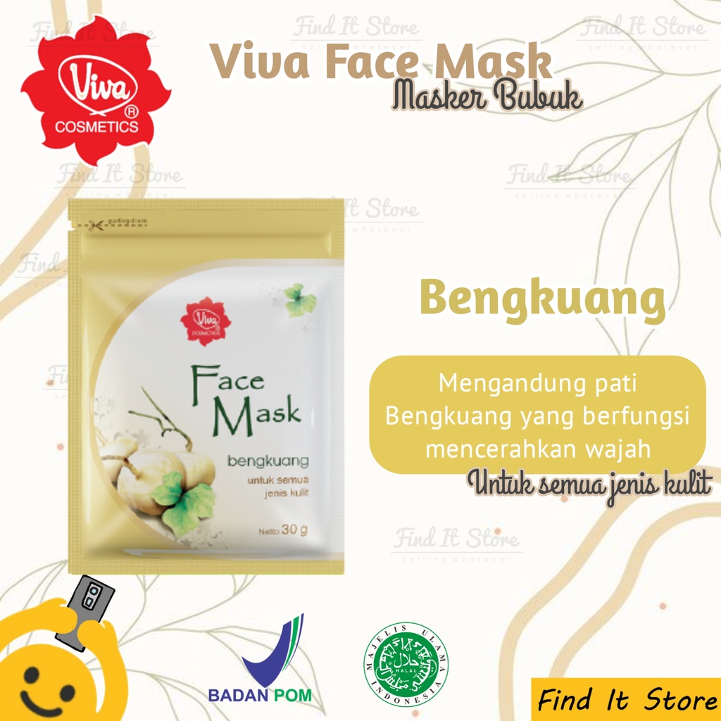 Jual Viva Face Mask | Masker Wajah Masker Bubuk | 30gr | Kulit Normal ...