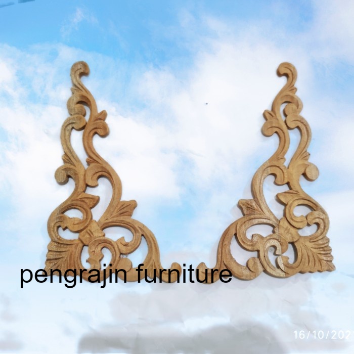 Jual Ornamen Ukir Sudut Ukiran Kayu Sudut Ornamen Ukir Kayu Mahoni ...