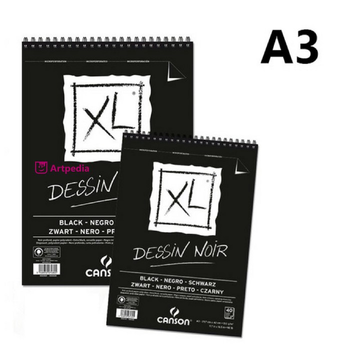 Jual Clearance Sale !! Canson XL Black Dessin Noir Size A3 (29,7 x 42cm ...