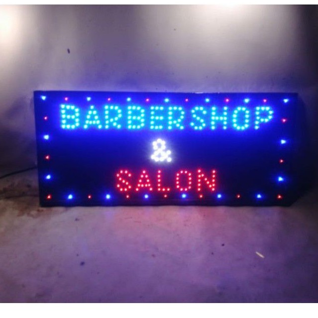 Jual TULISAN LAMPU LED Sign BARBERSHOP & SALON new | Shopee Indonesia