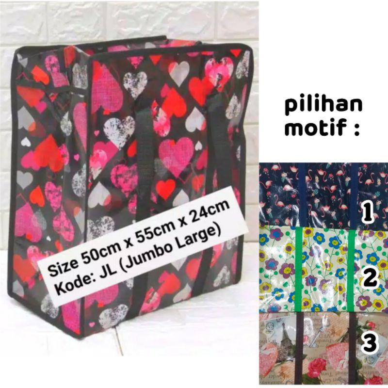 Jual tas karung resleting jumbo large JL 50X55X24cm tas laundry bag tas ...