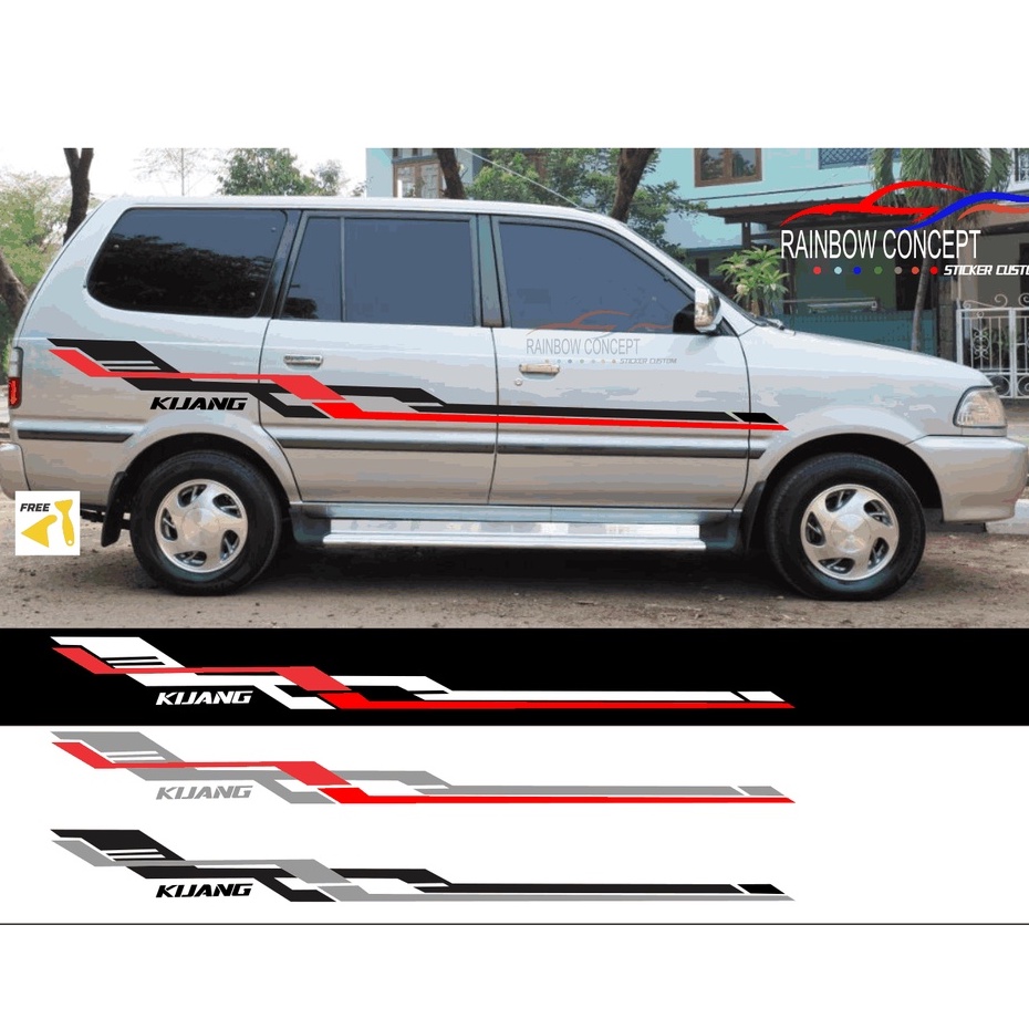 Jual Sticker stiker mobil toyota kijang stiker list body samping side ...