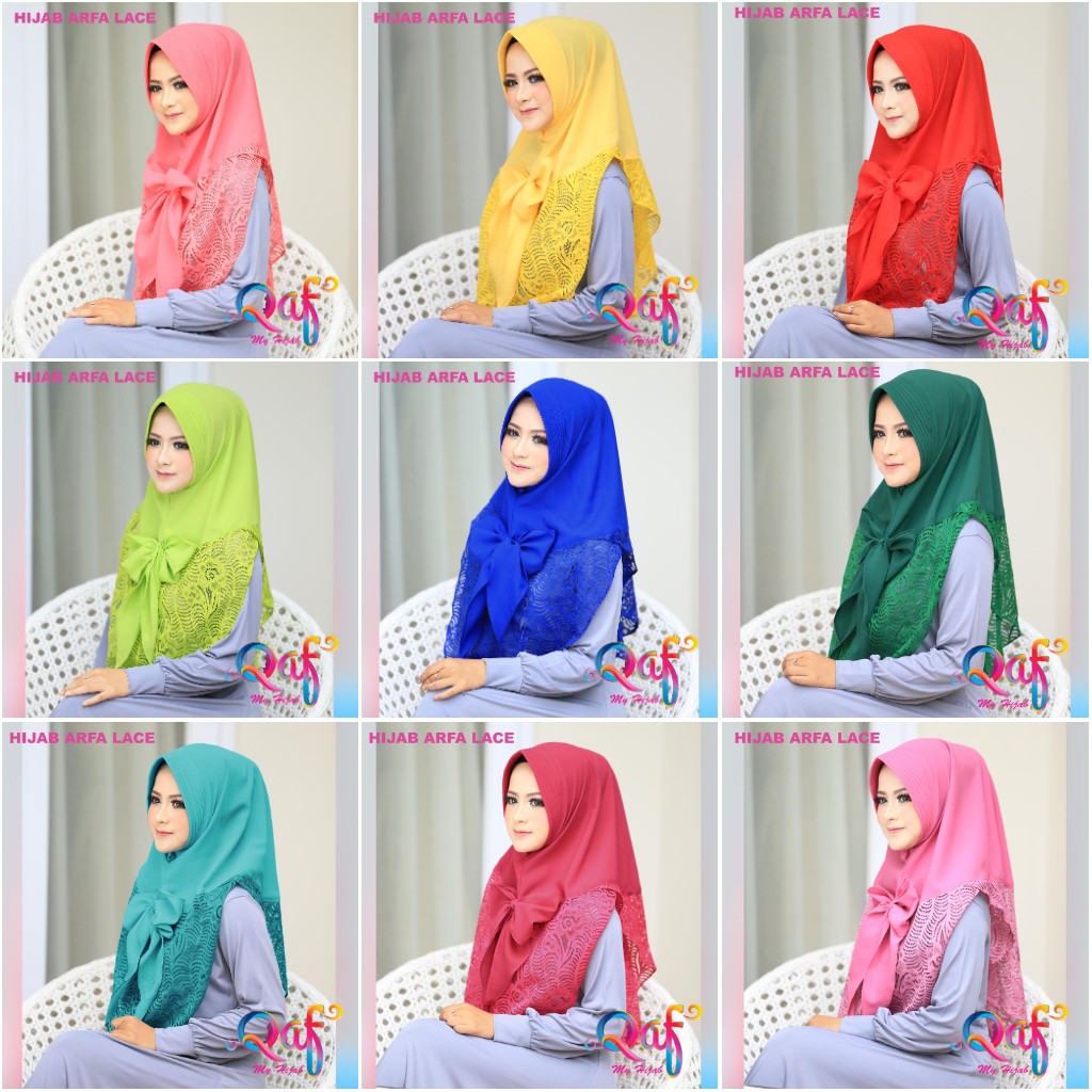 Jual MINI KHIMAR ARFA LACE by. QAF ORIGINAL | Shopee Indonesia