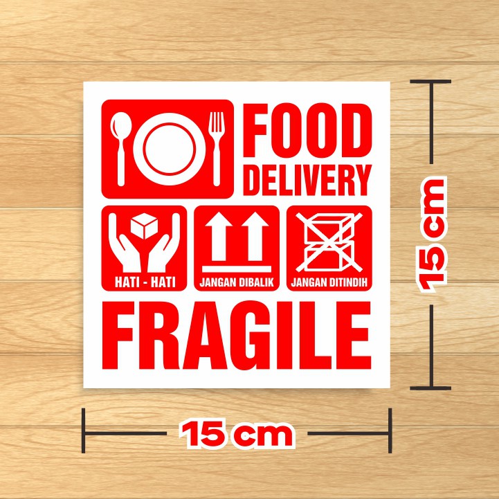 Jual Stiker Label Food Delivery Sticker Fragile Pengiriman Makanan ...