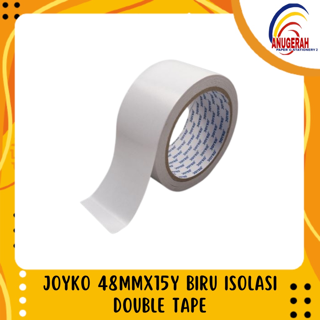 Jual JOYKO 48MMX15Y BIRU ISOLASI DOUBLE TAPE (PCS) | Shopee Indonesia