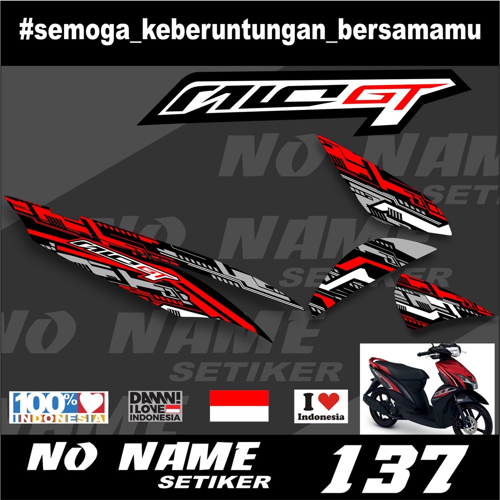 Jual STIKER VARIASI STRIPING YAMAHA MOTOR MIO GT (137) STICKER MOTIF ...