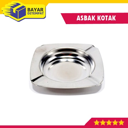 Jual Asbak Tempat Abu Rokok Roko Stainless Steel KOTAK Murah | Shopee ...