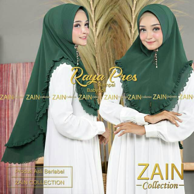 Jual [ ORIGINAL ZAIN ] Jilbab Khimar Raya Pres Ori Zain | Shopee Indonesia