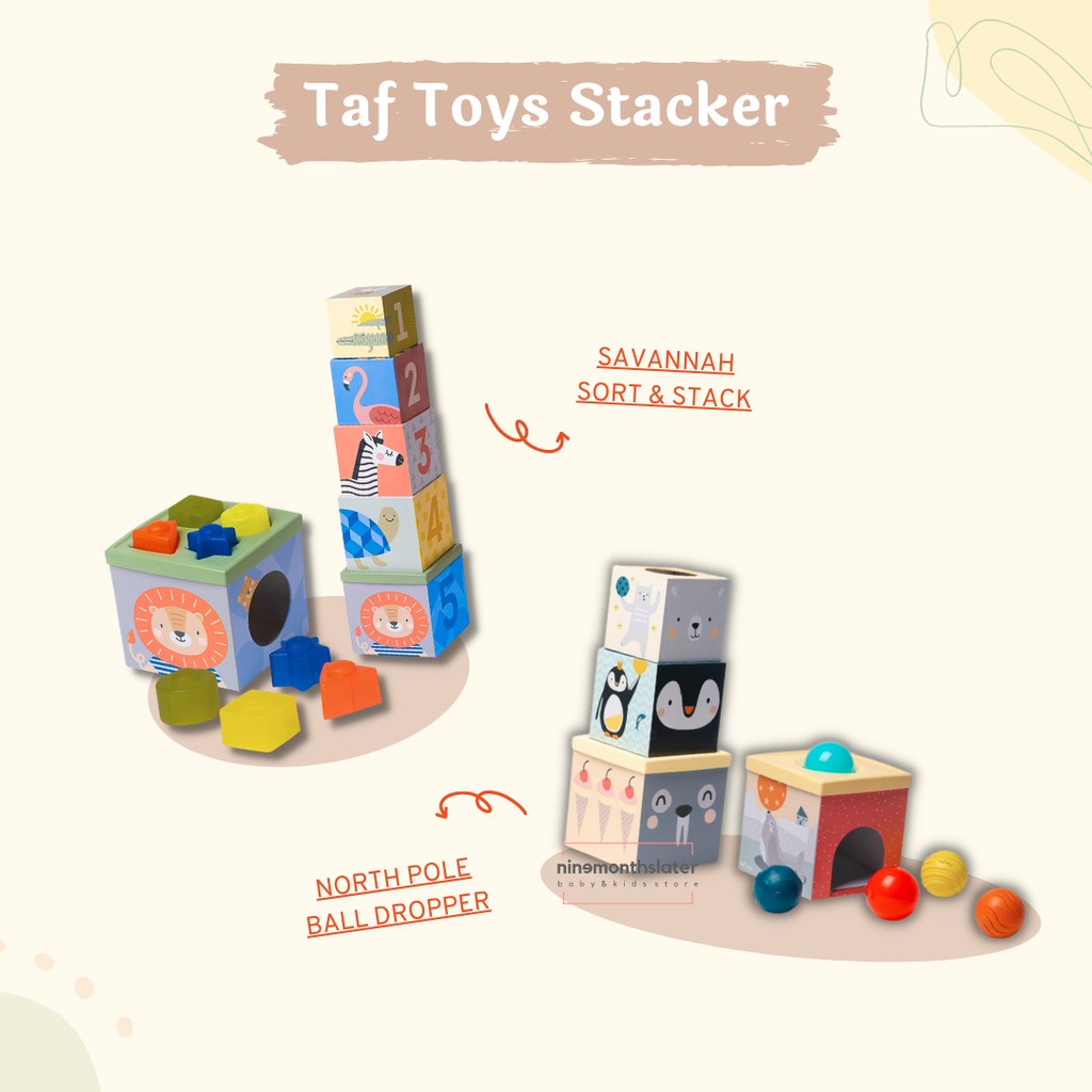 Jual Taf Toys Savannah Sort & Stack / North Pole Ball Drop Stacker ...