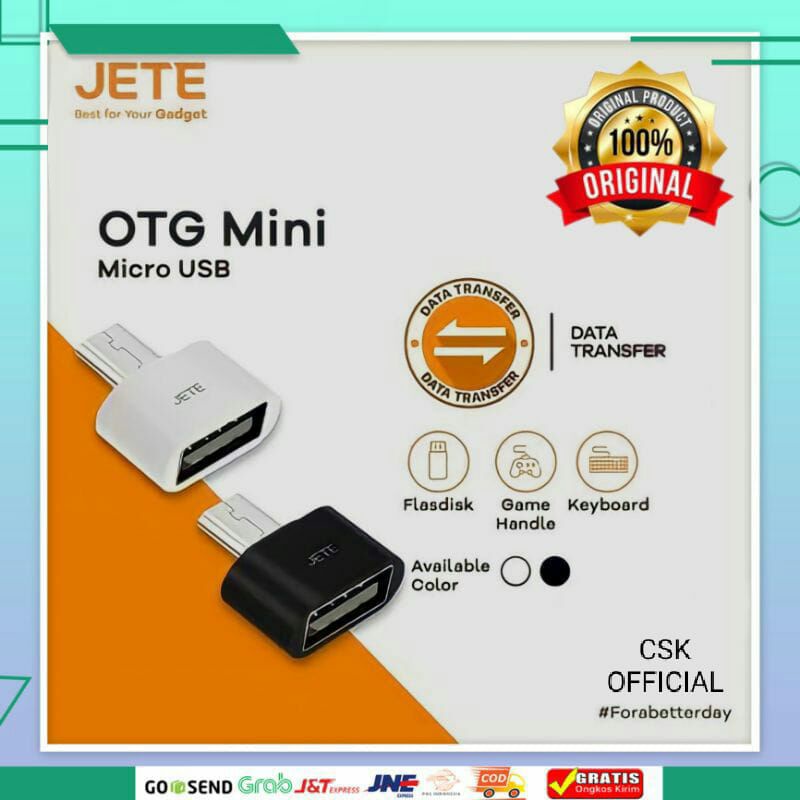 Jual ON THE GO (OTG) USB JETE TYPE-C & MICRO GARANSI RESMI | Shopee Indonesia