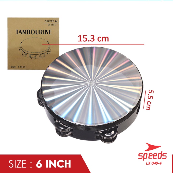 Jual SPEEDS Alat Musik Tamborin Tambourine Hologram Kecrekan Tambourine Tamborine 8/10 Inch 049 ...