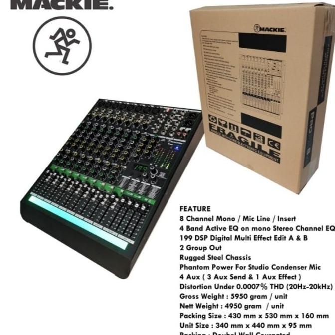 Jual Mixer Audio 8 Channel Mackie PRO FX 8 Model Ashley KING V3 TERBAIK ...