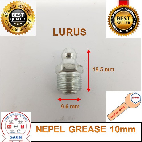 Jual NEPEL NIPPLE GREASE GEMUK PISPOT 10MM LURUS | Shopee Indonesia