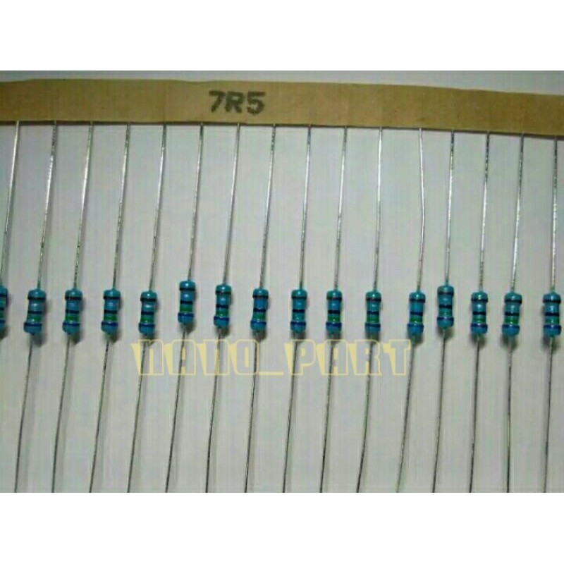Jual 10pcs resistor 1/4 watt 6R2 6R8 7R5 8R2 9R1 metal film | Shopee ...