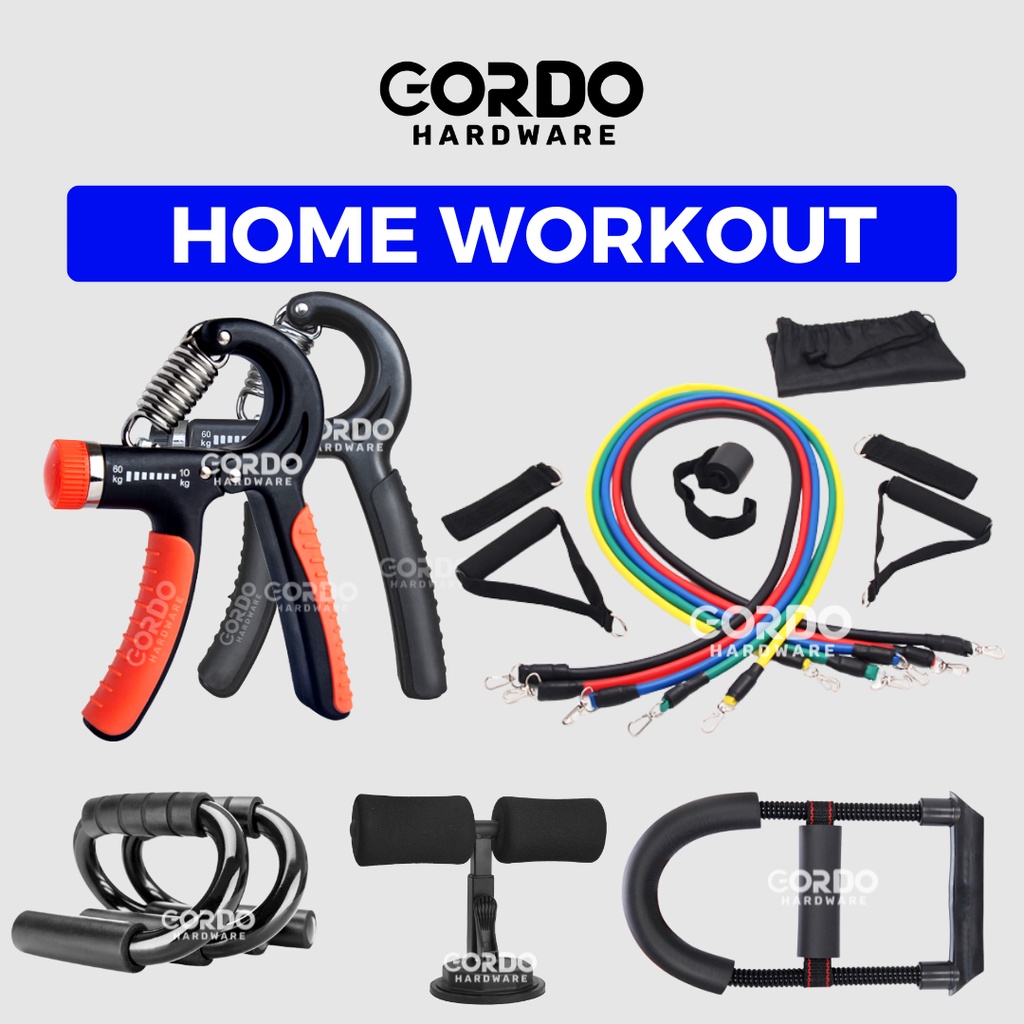 Jual Hand Grip Adjustable / Resistance Bands / Push Up Bar / Sit Up ...
