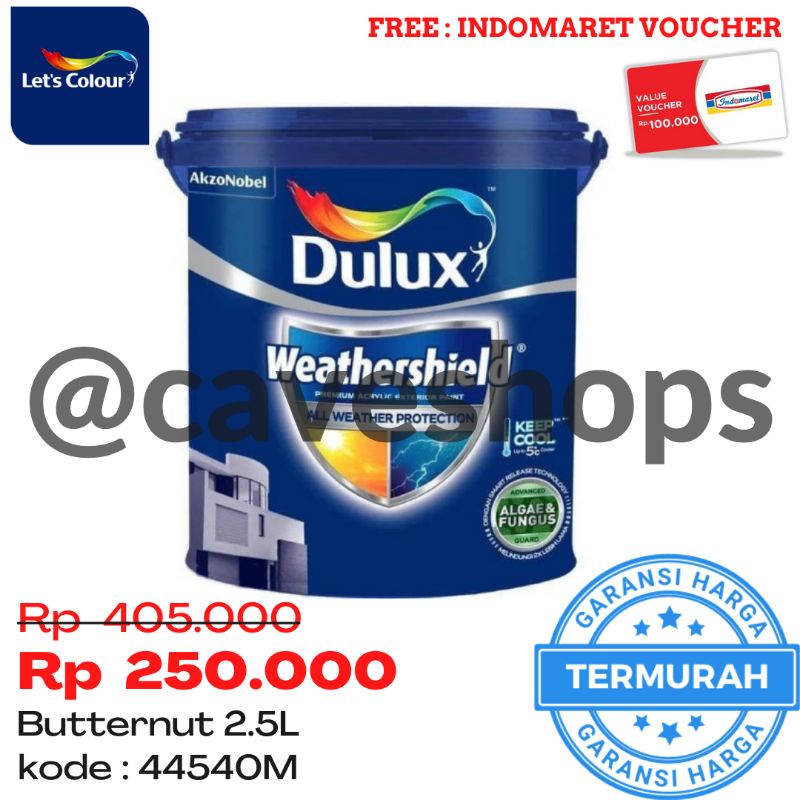 Jual DULUX WEATHERSHIELD PRO BUTTERNUT 44540 2,5L | 2,5LT | 1 GALON ...
