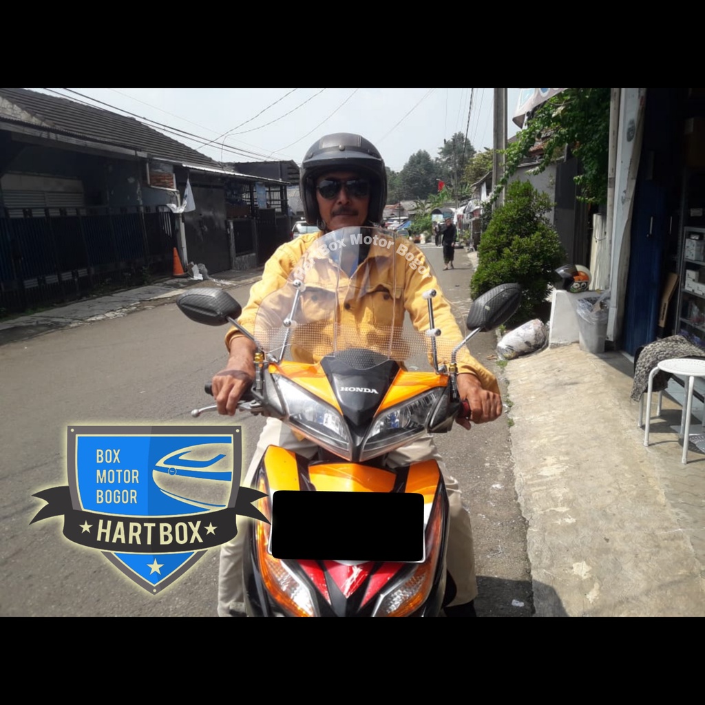 Jual Windshield Visor Honda Beat New FI Scoopy Universal Kaca Tameng ...