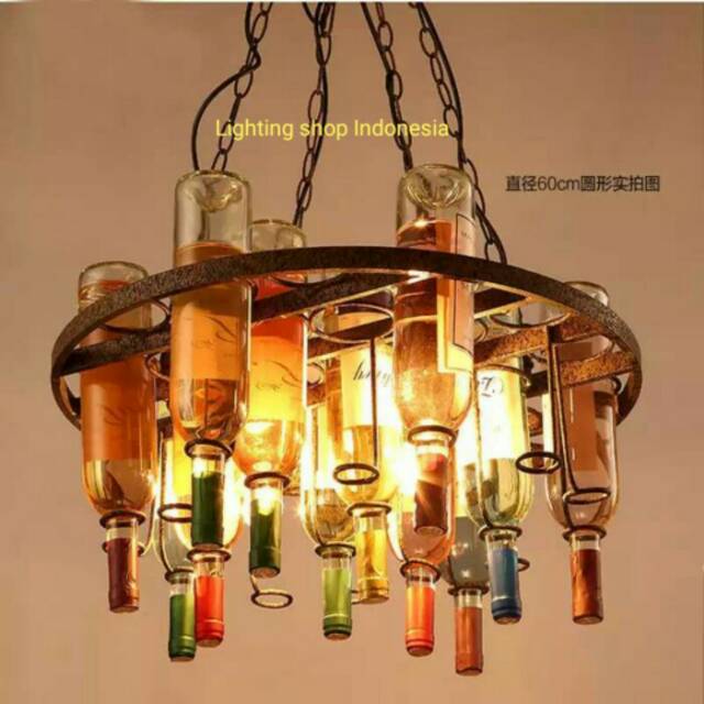Jual Lampu Gantung Botol L677/4L (11botol wine) | Shopee Indonesia