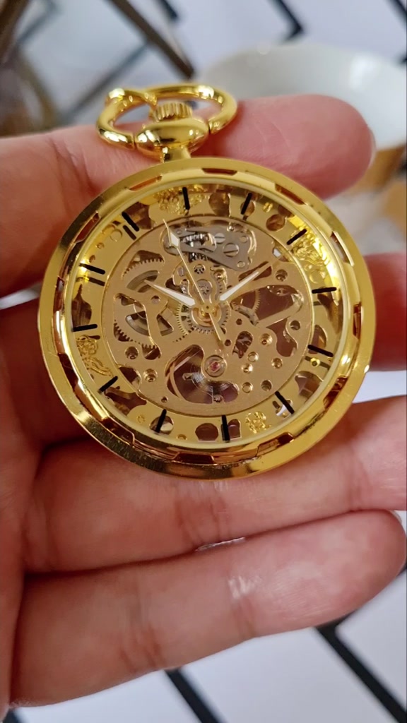 Jual POCKET WATCH Ancient Jam Kantong Saku Gold Automatic Otomatis ...