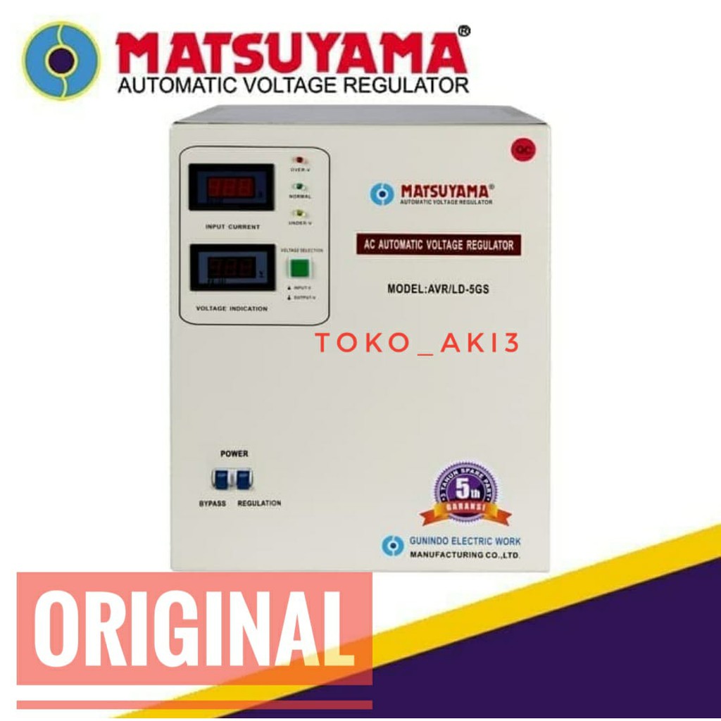 Jual Stabilizer Listrik Stavolt Voltage Regulator MATSUYAMA 5000 Watt ...