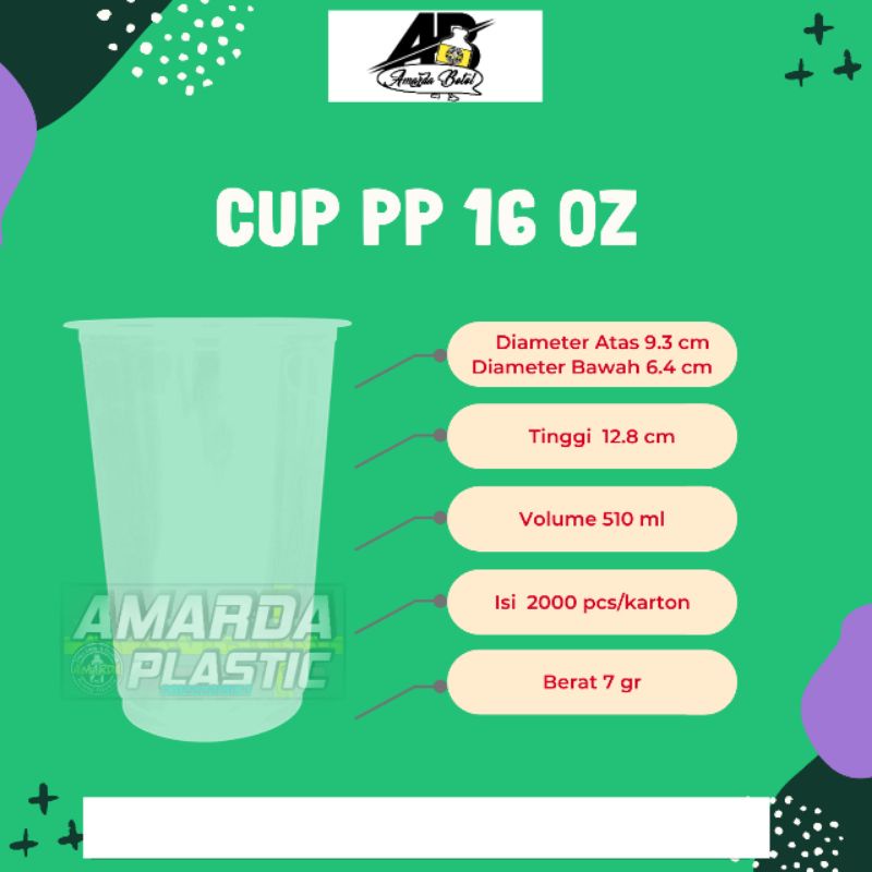 Jual Cup Gelas 16 oz/ gelas cup murah | Shopee Indonesia