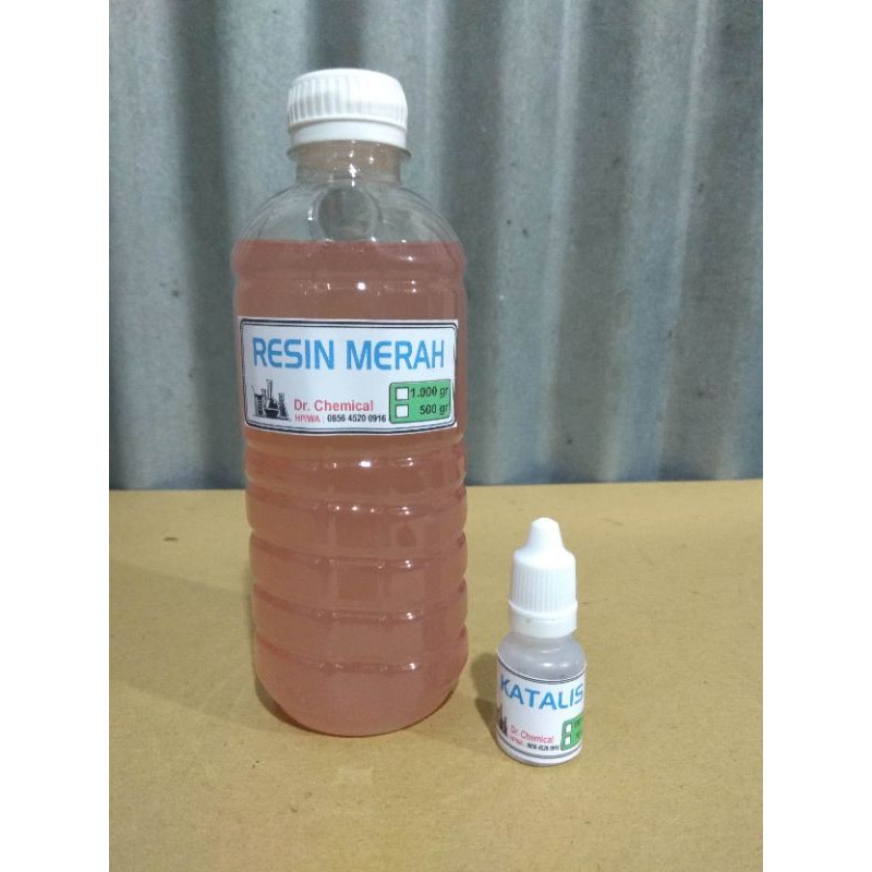 Jual Paket Resin Merah 500 gr + catalis 10 gr MURAH | Shopee Indonesia